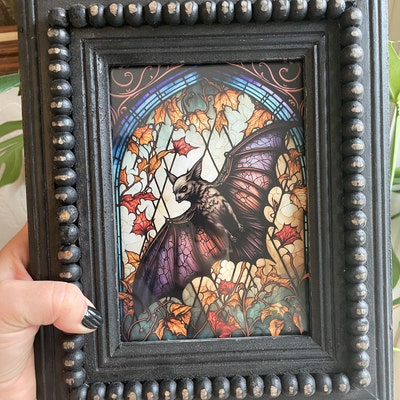 Stained Glass Bat Art Print Gothic Cathedral Window - Etsy