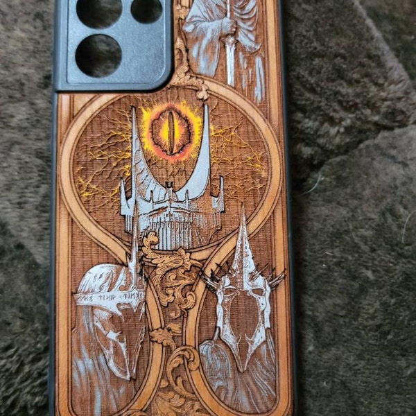 Santa Muerte - Phone Case Wood Laser Engraved + Hand Painting for ...