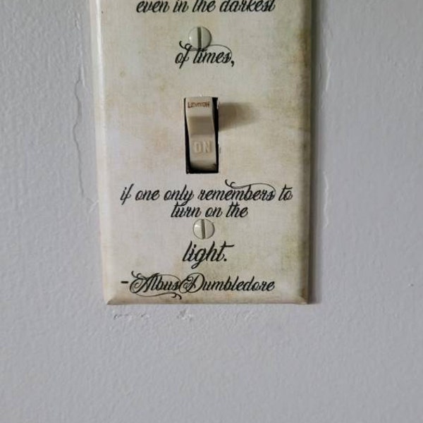 Happiness Quote Light Switch Plate Handmade *featured on Buzzfeed* - Etsy