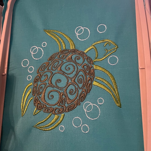 Sea Turtle - Machine Embroidery Design - 3 Sizes, Tribal Turtle ...