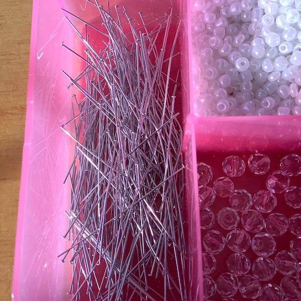 Stainless Steel Headpins, Angled Head Pins, DIY Jewelry Making, 40mm 1. ...