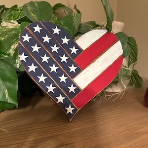 American Flag Heart - Etsy