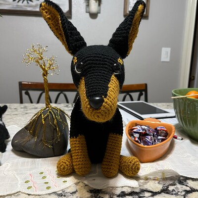 Doberman, Crochet Doberman, Doberman Crochet Pattern, Crochet Pattern ...