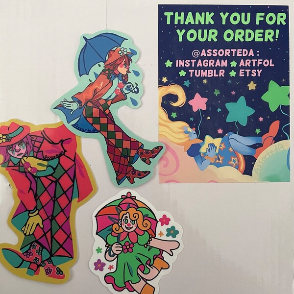 Clown Nick Sticker Pack - Etsy