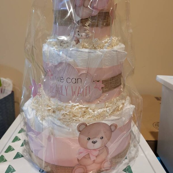 Surf Board Beach Baby Shower Decoration, Baby on Board Diaper Cake ...