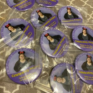 Disney Inspired Celebration Buttons Custom Rose Gold Disney - Etsy