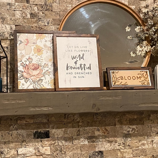 Spring Sign Trio, Spring Wood Sign, Spring Decor, Spring Home Decor ...