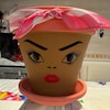 Vinyl Decal: Flower Pot Face (design CP05A) / Fishbowl DIY / Clay ...
