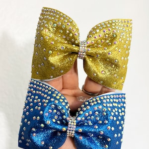 Brynn 3 Cheer Bow Rhinestone Template SVG DXF Silhouette - Etsy