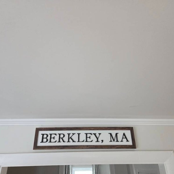 Custom Wood Sign, Custom City Name Sign, City Name Sign, Housewarming ...