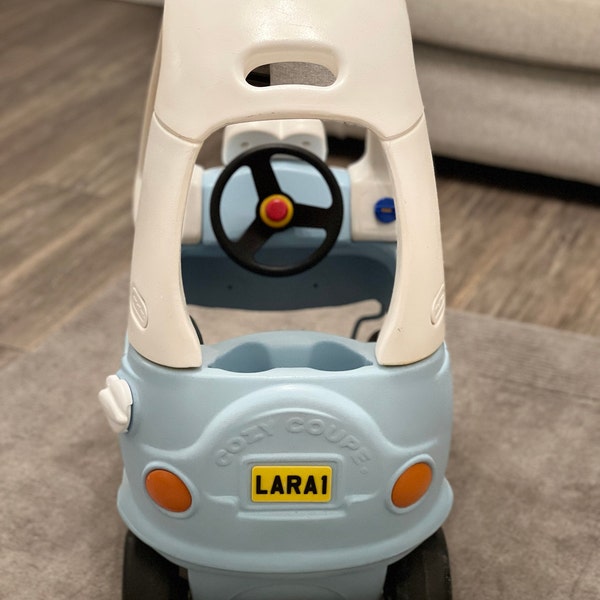 Personalised Number Plate for Little Tikes Cozy Coupe Toy Car Name ...