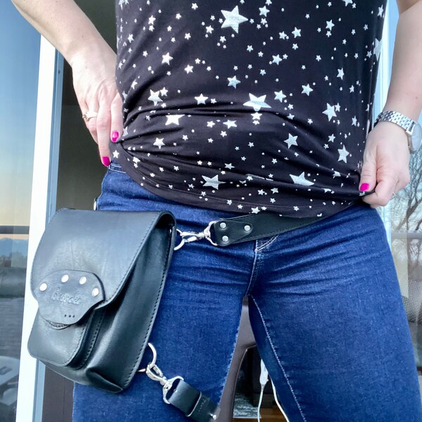 Leg Bag for Woman Hip Bag Leg Strap Leather Leg Strap Leather Leg Pouch ...