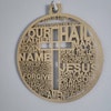 The Lords Prayer Our Father Cross / Crucifix Laser Cut Acrylic Gold ...