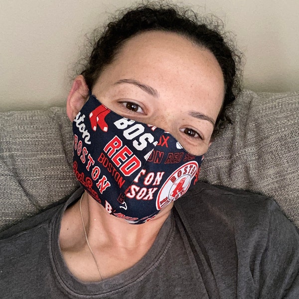 Red Sox Face Mask, Boston Red Sox Mask, Redsox Mask, Adjustable ...