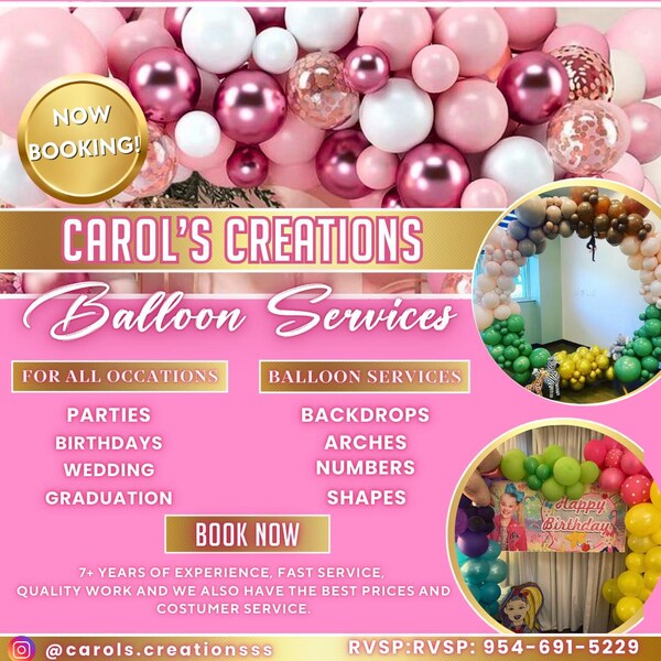 Ballon Decor Flyer Template, Balloon Business Advertisement, DIY ...