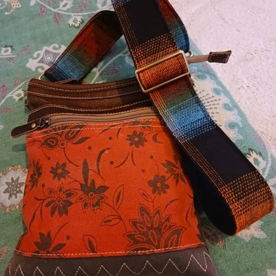 Slim Retro Purse Strap, Geometric Pattern, Replacement Crossbody Strap ...