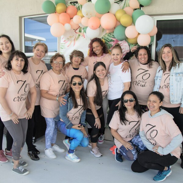 70th Birthday Party Crew Shirt, Custom Milestone Tee - Etsy