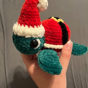 Santa Christmas Turtle Pattern Crochet PDF Download Beginner Friendly ...