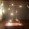 Light up Letter I Custom Name Copper Light up Letter - Etsy