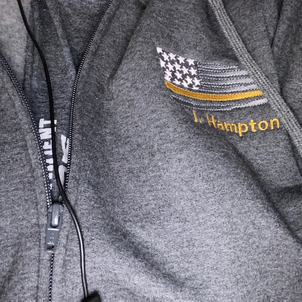 911 Dispatcher Sweatshirt, Thin Gold Line Flag Dispatcher Shirt, First ...
