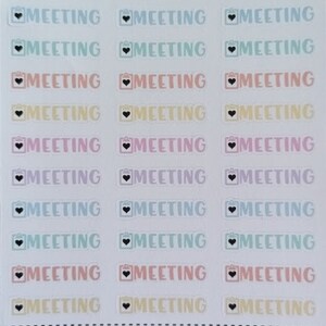 Zoom Meeting OR Class Labels Dash Outline Quarter Sized | Etsy