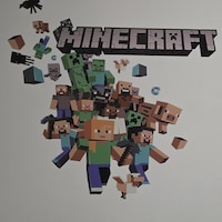 Minecraft Wall Decal, Minecraft Art, Minecraft Gifts, Minecraft Party ...