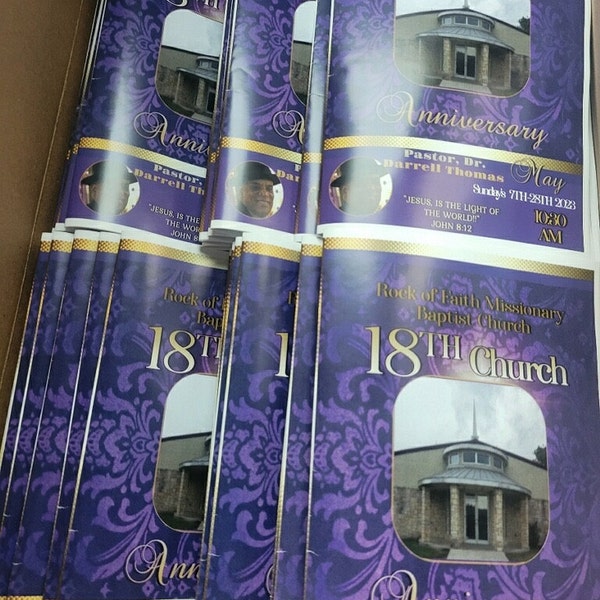 Church Anniversary Program Template | Editable Pages in Corjl | Vintage ...