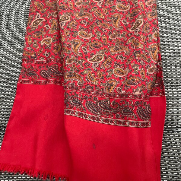 Mens Vintage Paisley 60's Blue Kipper Tie, Gents Rare Retro Psychedelic ...