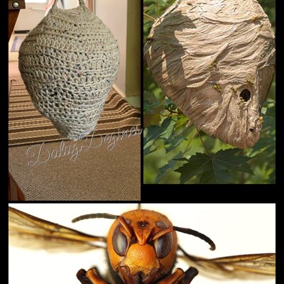 PDF Crochet Hornet Nest Pattern, Wasp Nest Pattern, Outdoor Crochet ...