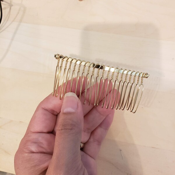 Set of 12pc Metal Silver Gold 20 Teeth Hair Comb Fascinato Supplies 3 ...