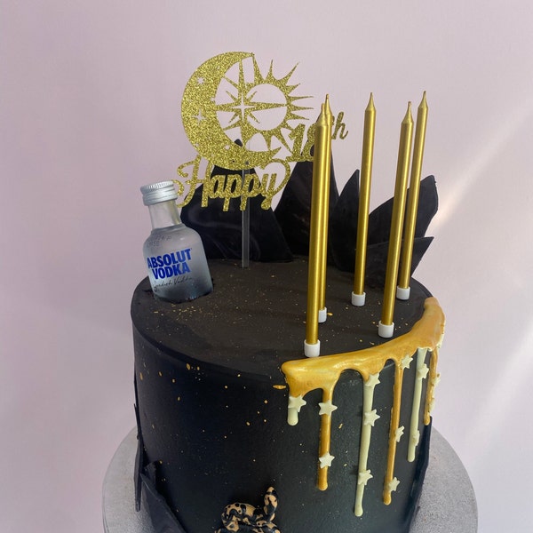 Moon, Star & Sun Name and Number Cake Topper - Etsy UK