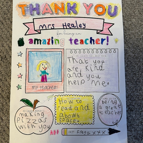 Teacher Appreciation Printable, Teacher Retirement Gift, Teacher Thank ...