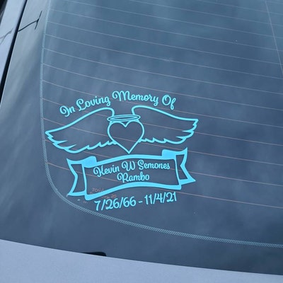 In Loving Memory Decal, Mom and Dad Memorial Decal, Car Decal, Truck ...