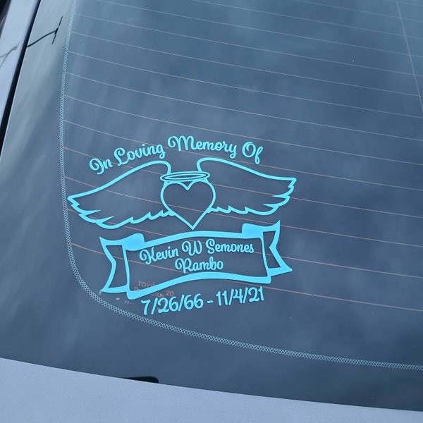 In Loving Memory Decal, Mom and Dad Memorial Decal, Car Decal, Truck ...