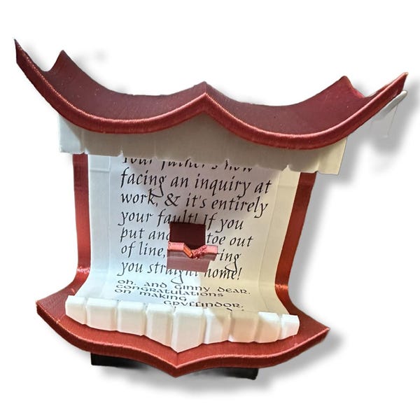 3D Printed Screeching Magical Red Letter With Stand - Etsy