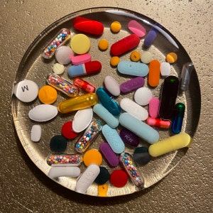 NEW Smaller 6x6 Chill Pill Resin Art Xanax - Etsy