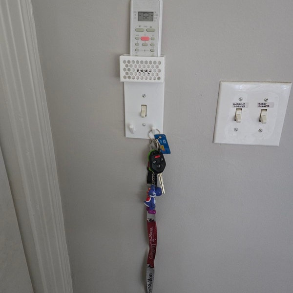 Light Switch Key & Wallet Storage - Entryway Switch Plate Organizer ...