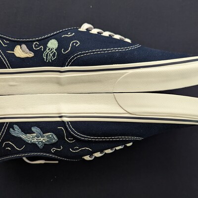 Custom Embroidered Vans Shoes by Hand to Order, Personalized Embroidery ...