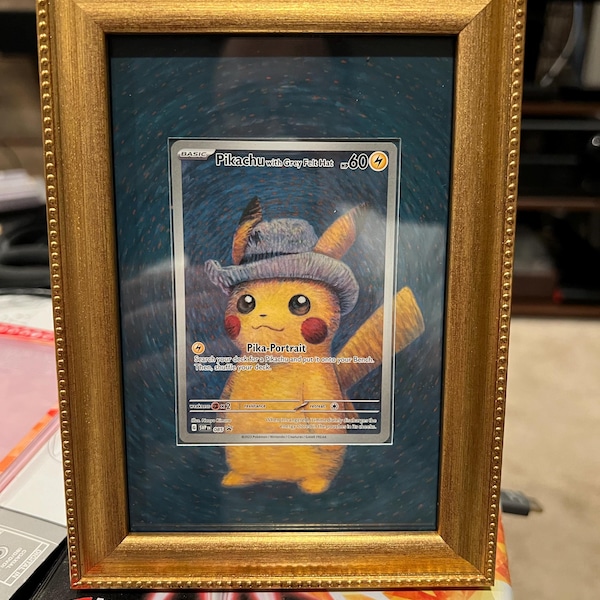 Pikachu Van Gogh Promo Custom Pokemon Card Frame - Etsy