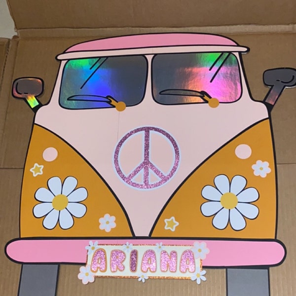 2 Ft Hippie Party Cutouts, Groovy Birthday, Hippie Birthday, Two Groovy ...