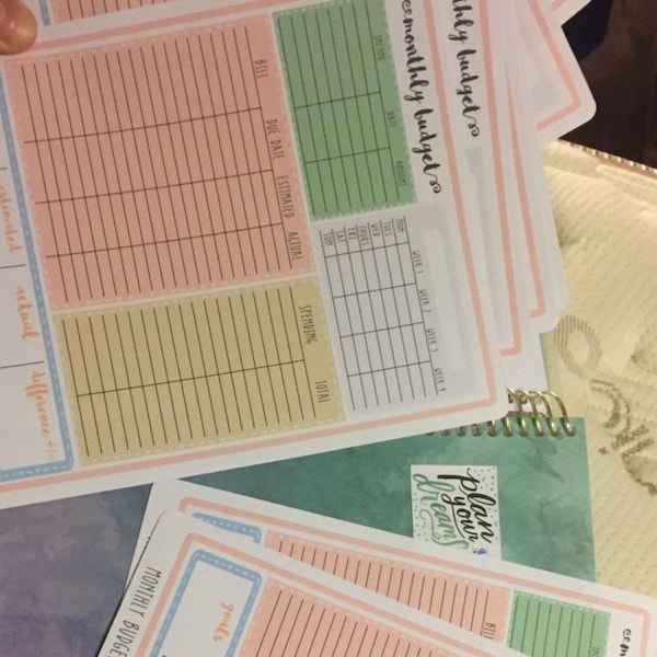 Set of 12 Monthly Budget Planner Stickers - Happy Planner - Christmas ...