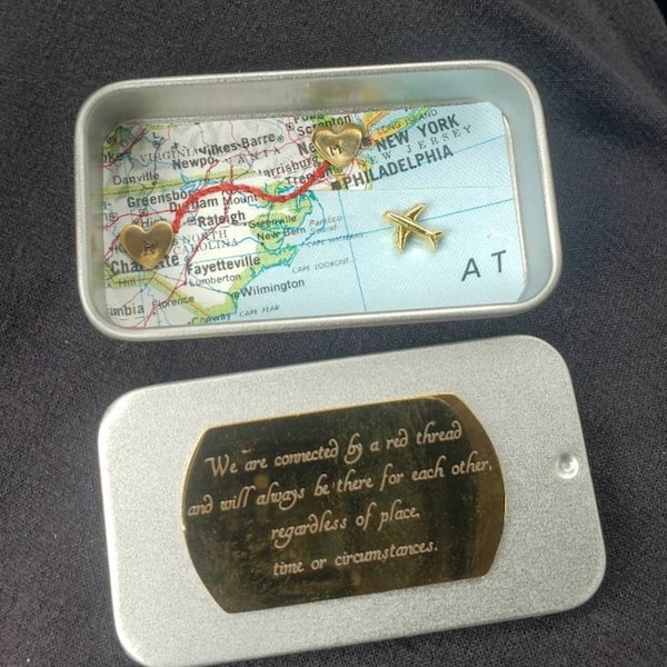 Long Distance Gift, Two Maps in One, Custom Map Gift, Maps in Frame ...