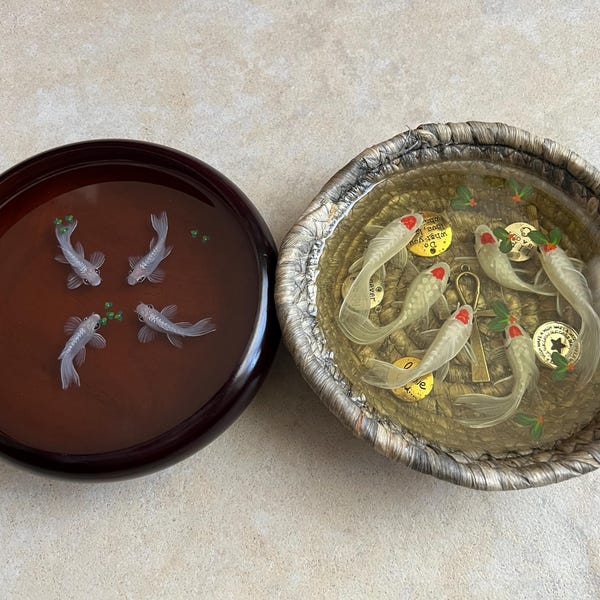 3D Koi Fish Goldfish Resin Hand Painting Unique Gift for Fish Lovers ...