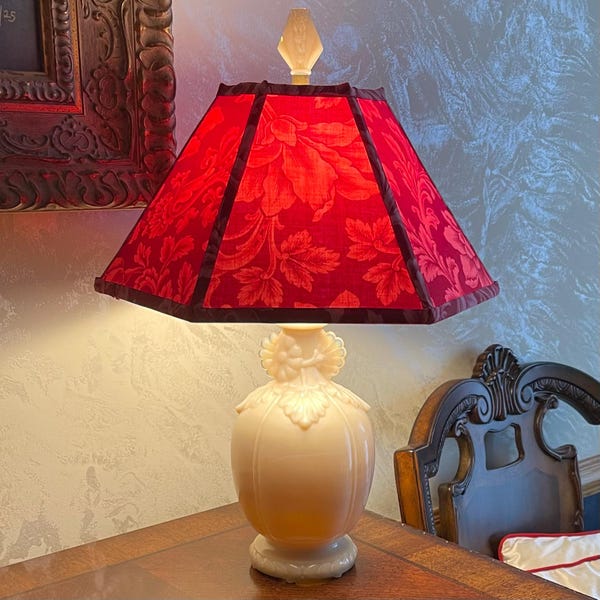 Grandma Moses Bridge Lamp Shade, Lampshade Threads Onto Floor Lamp ...