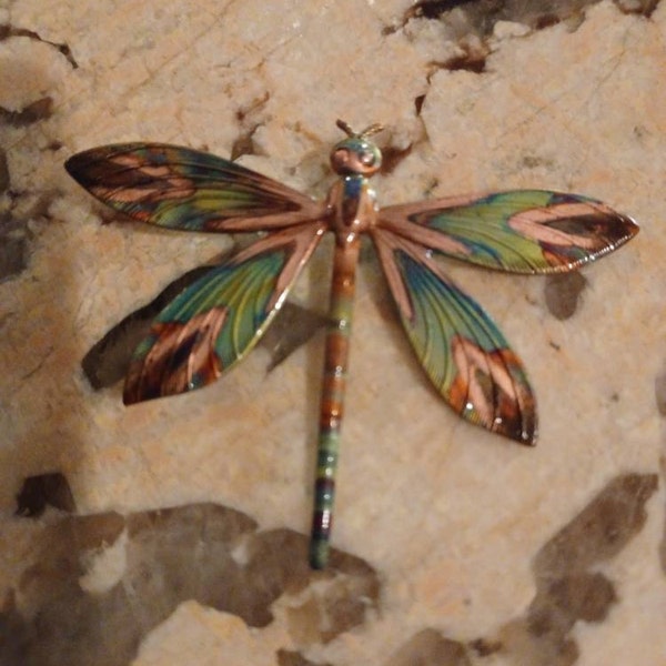 Dragonfly Pin - Copper Dragonfly Pin - Dragon Fly Jewelry - Copper ...