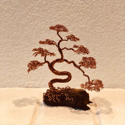Upright/ Cascading Bonsai Wire Sculpture - Etsy UK