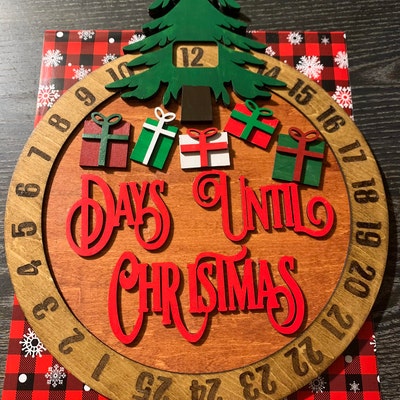 Christmas Tree Presents Countdown Laser Cut File, Christmas Tree ...