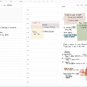 UNDATED Digital Planner Portrait Planner With Hyperlinks - Etsy