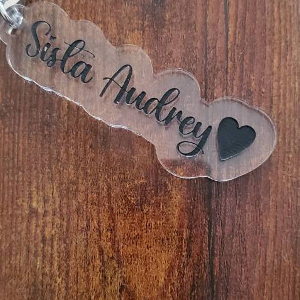 Colored Personalized Name Keychain/ Engraved Name Keychain/ Backpack ...