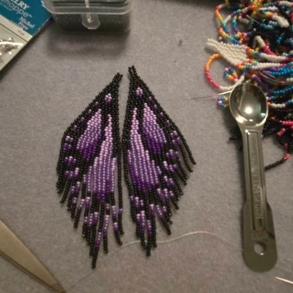 10 PATTERNS of Seed Bead Fringe Earrings | Brick Stitch PDF Step by ...